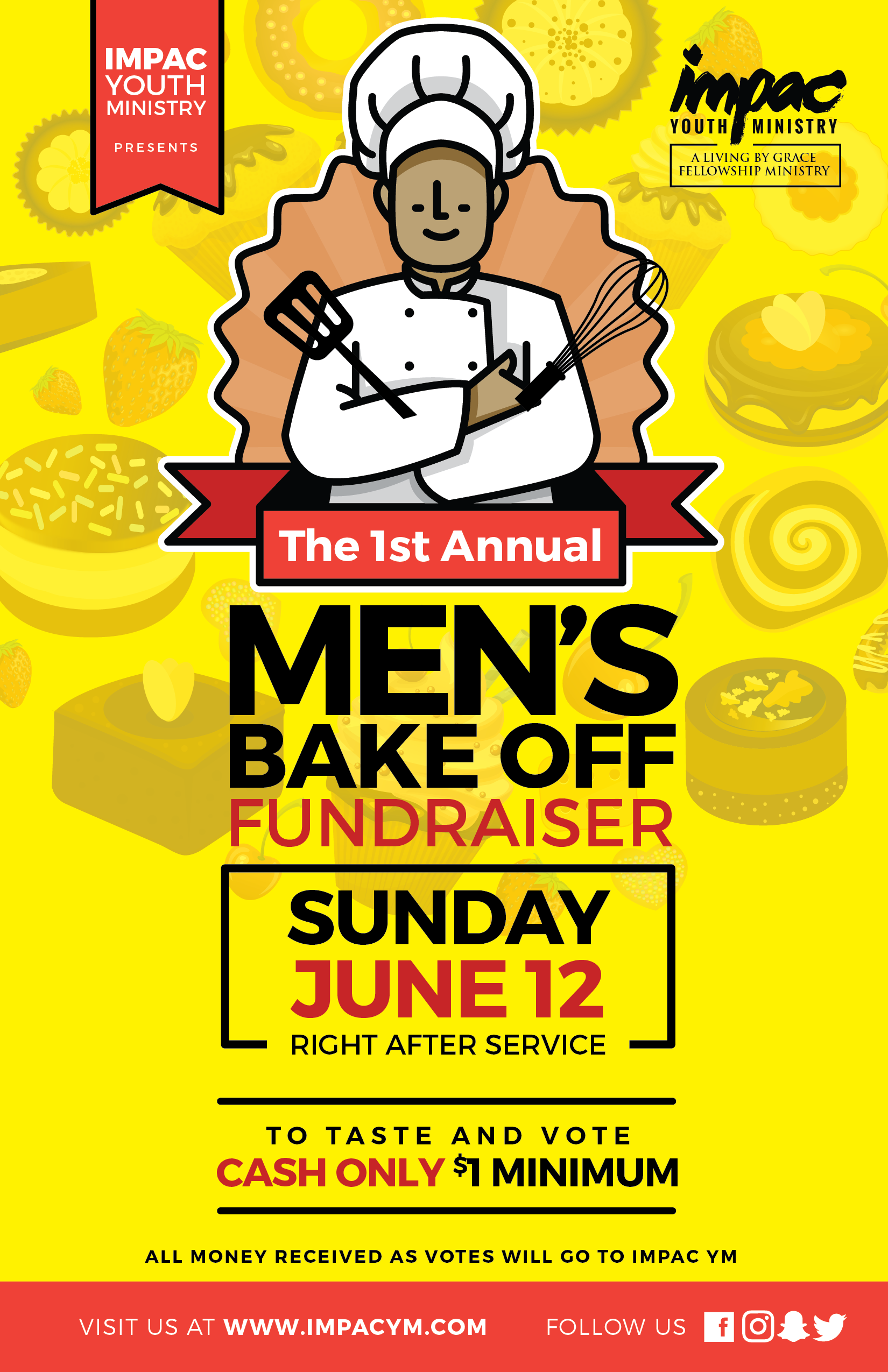 1st Annual Men's Bake Off Fundraiser - IMPAC Youth Ministry